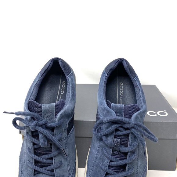 Ecco | Shoes | Ecco Ennio Casual Lace Up Suede Men Sneakers Blue | Poshmark